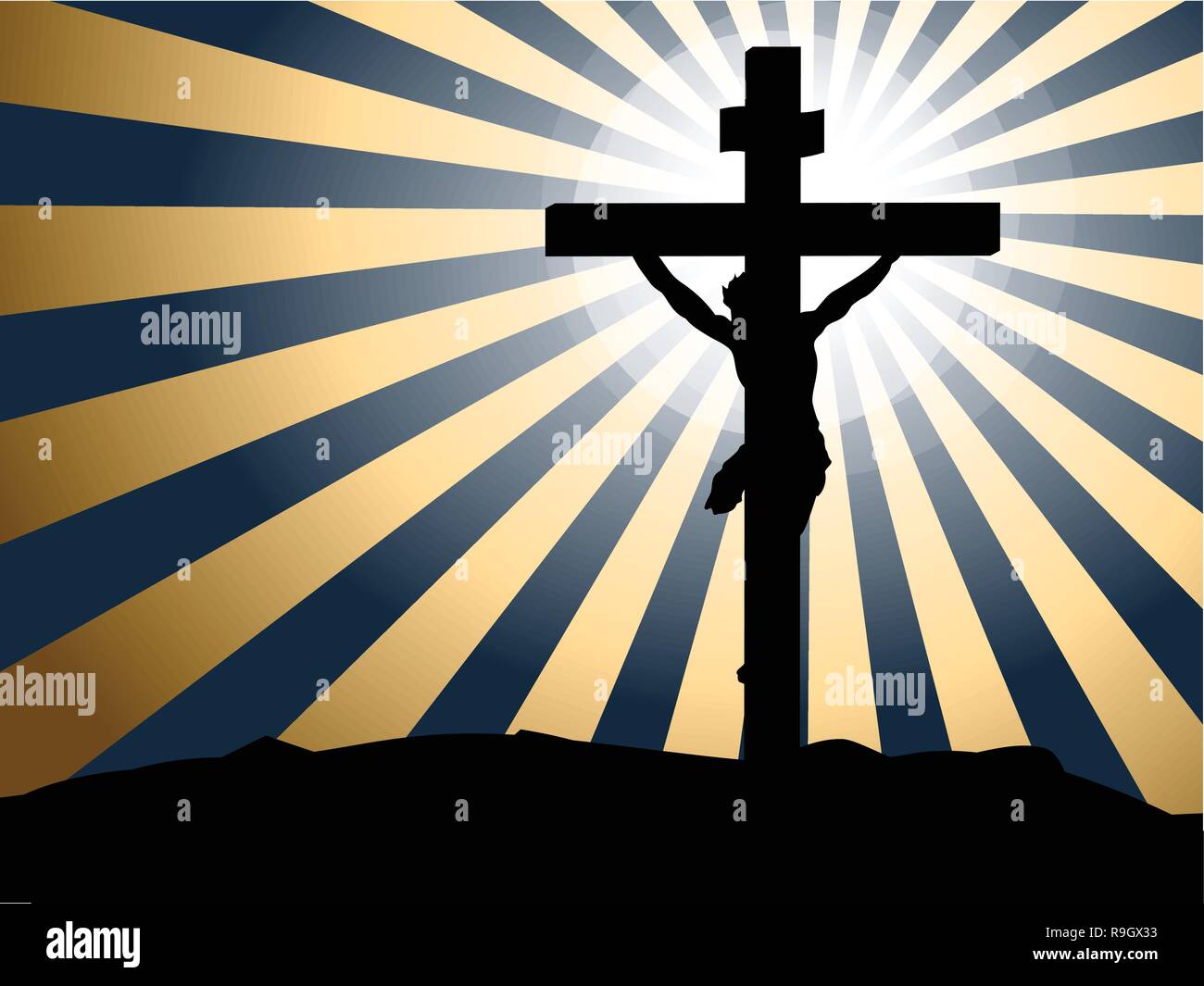Jesus crucifier gravure Banque d'images vectorielles - Alamy