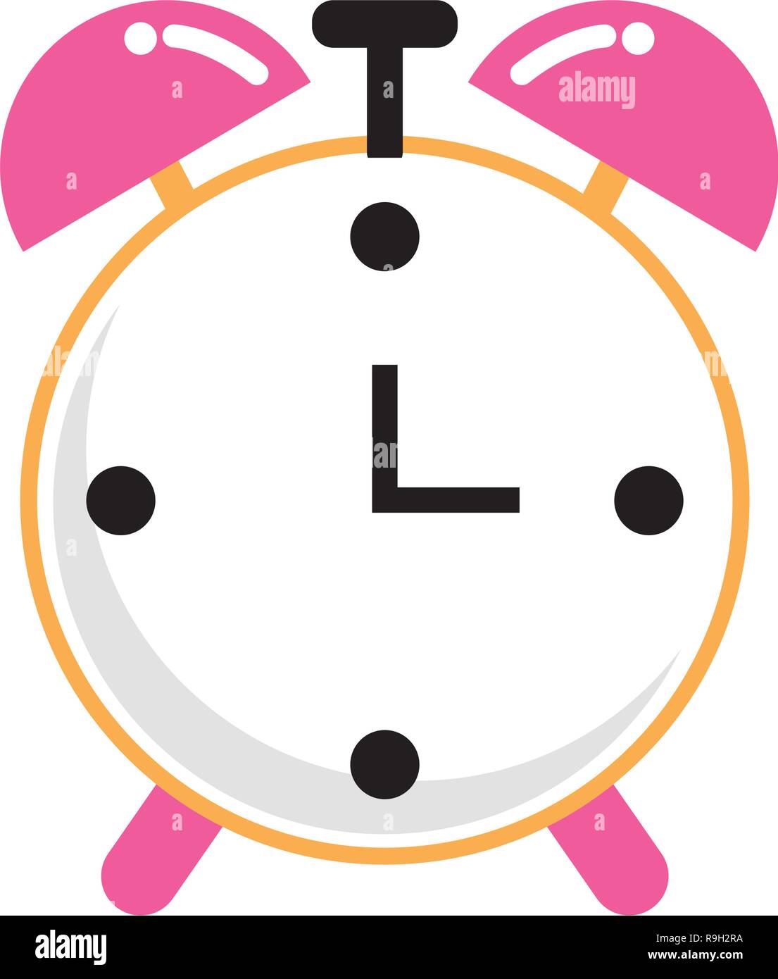 Alarm Clock Cartoon Illustration Banque d'image et photos - Alamy