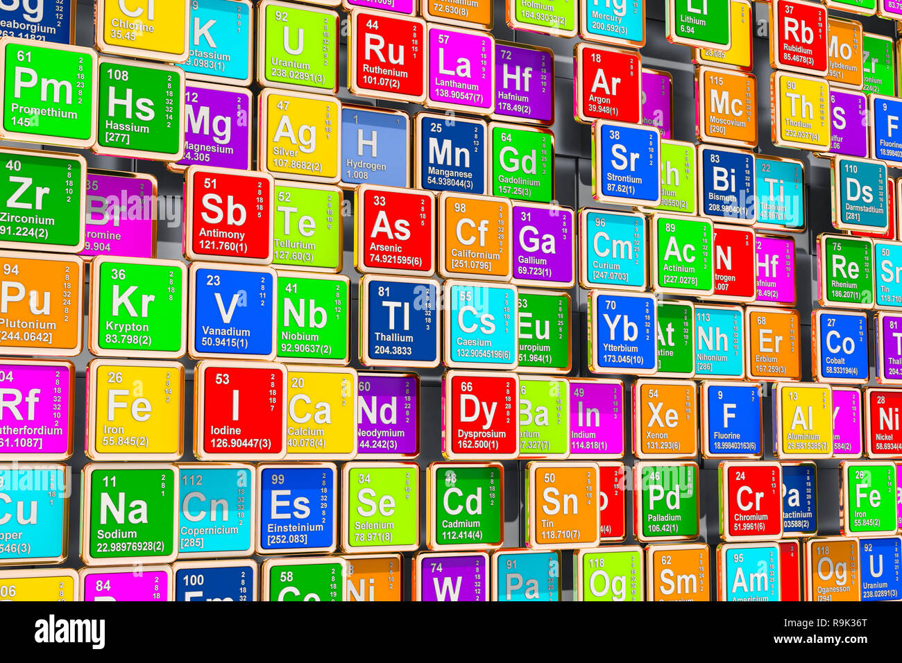 Periodic table of the elements Banque de photographies et d’images à ...
