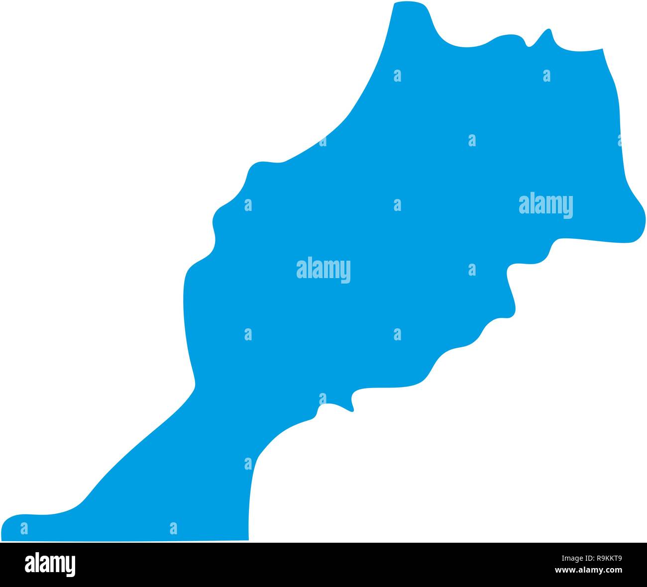 Carte du Maroc. Silhouette de carte du Maroc vector illustration Image ...