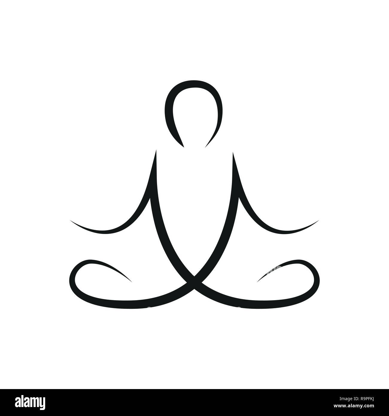 Personne en yoga pose dessin illustration vecteur EPS10 Image ...