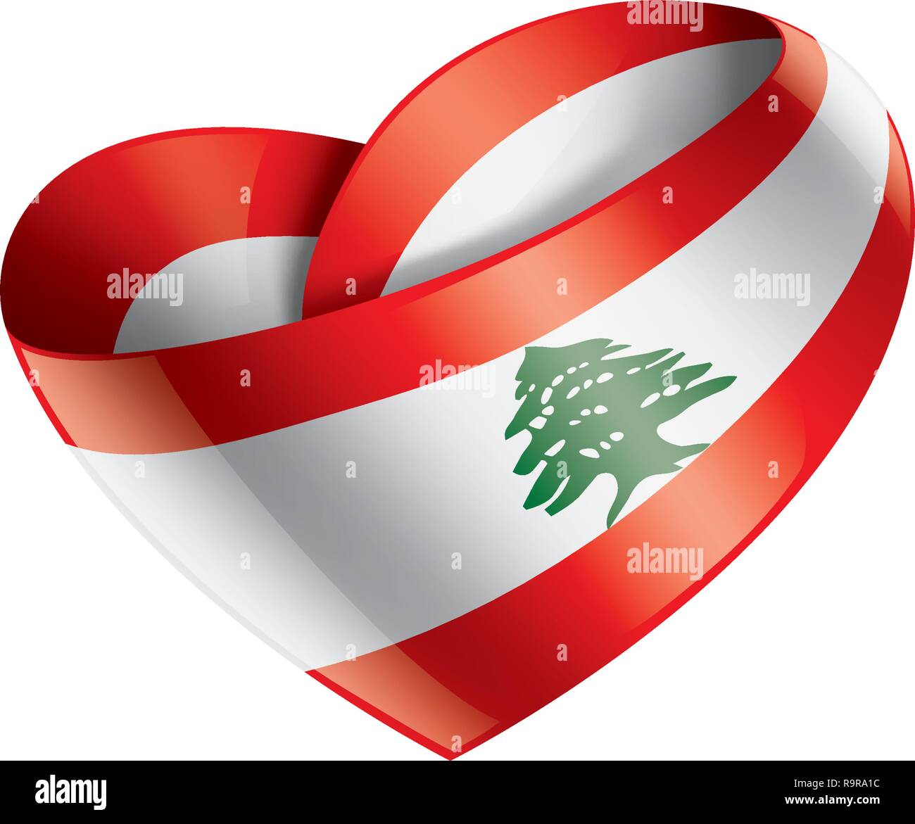 Drapeau libanais, vector illustration sur fond blanc Image Vectorielle ...