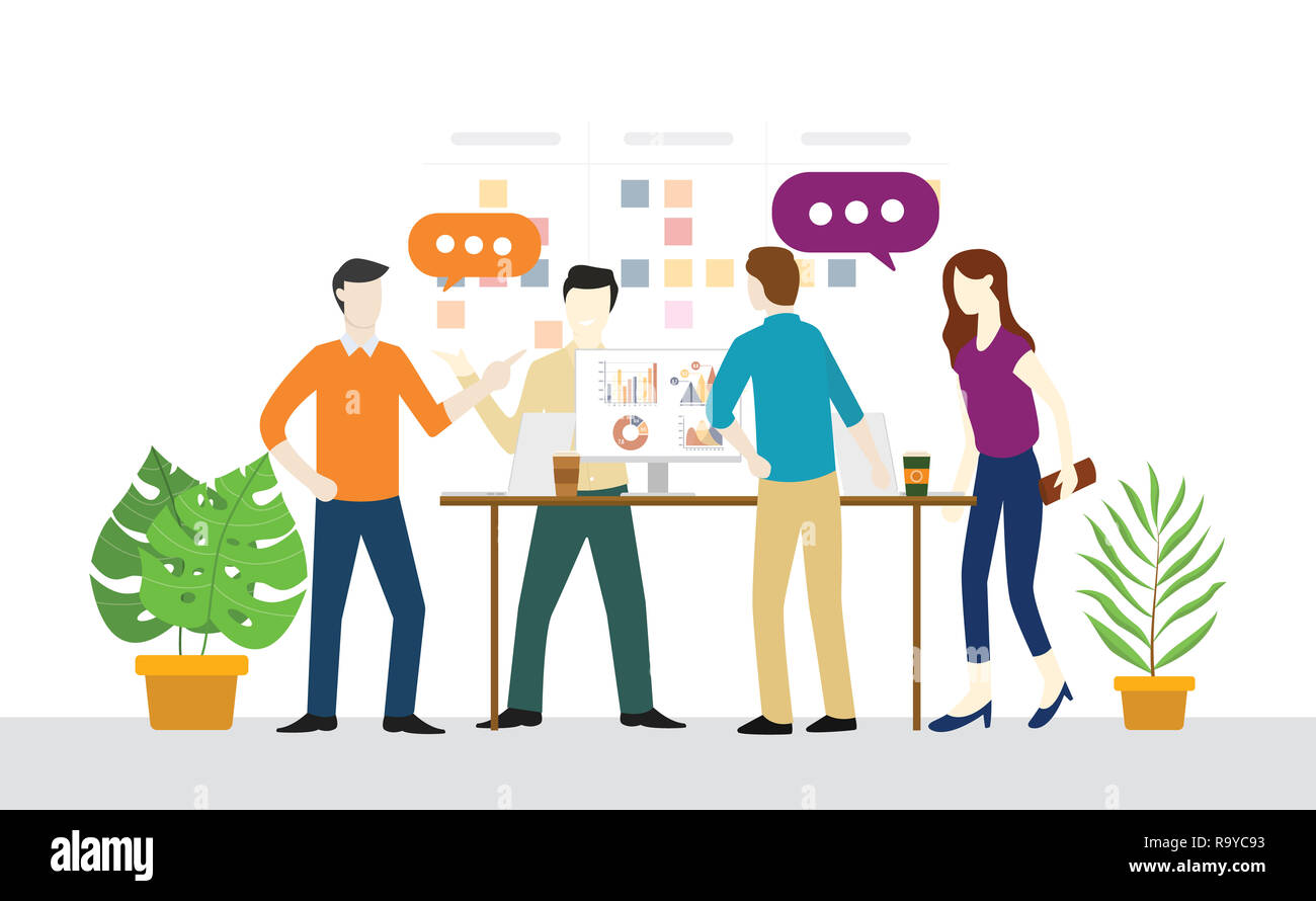 Comité permanent ou réunion debout en plan tous les jours pour le ...