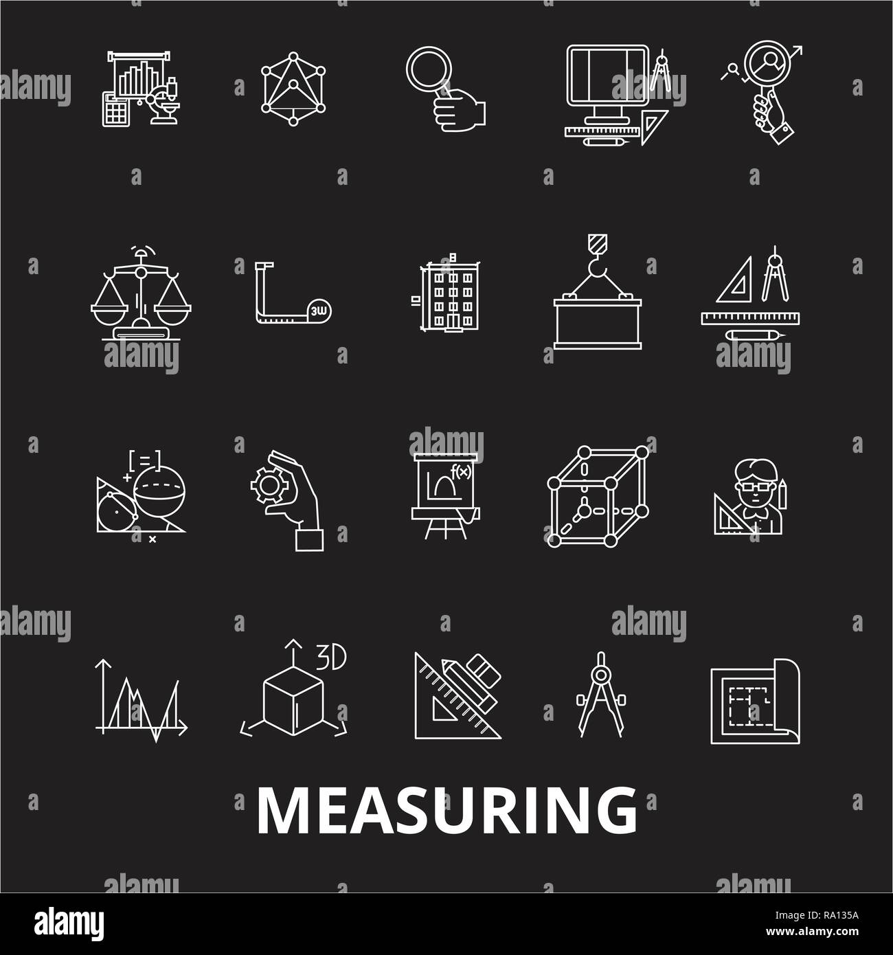 Measuring height length icon ruler Banque de photographies et d’images ...