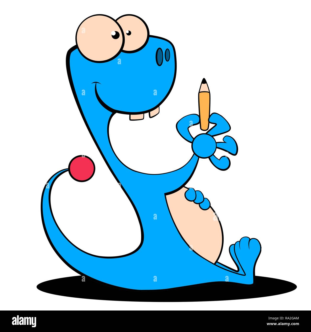 Funny crayons cartoon illustration Banque d'images vectorielles - Alamy