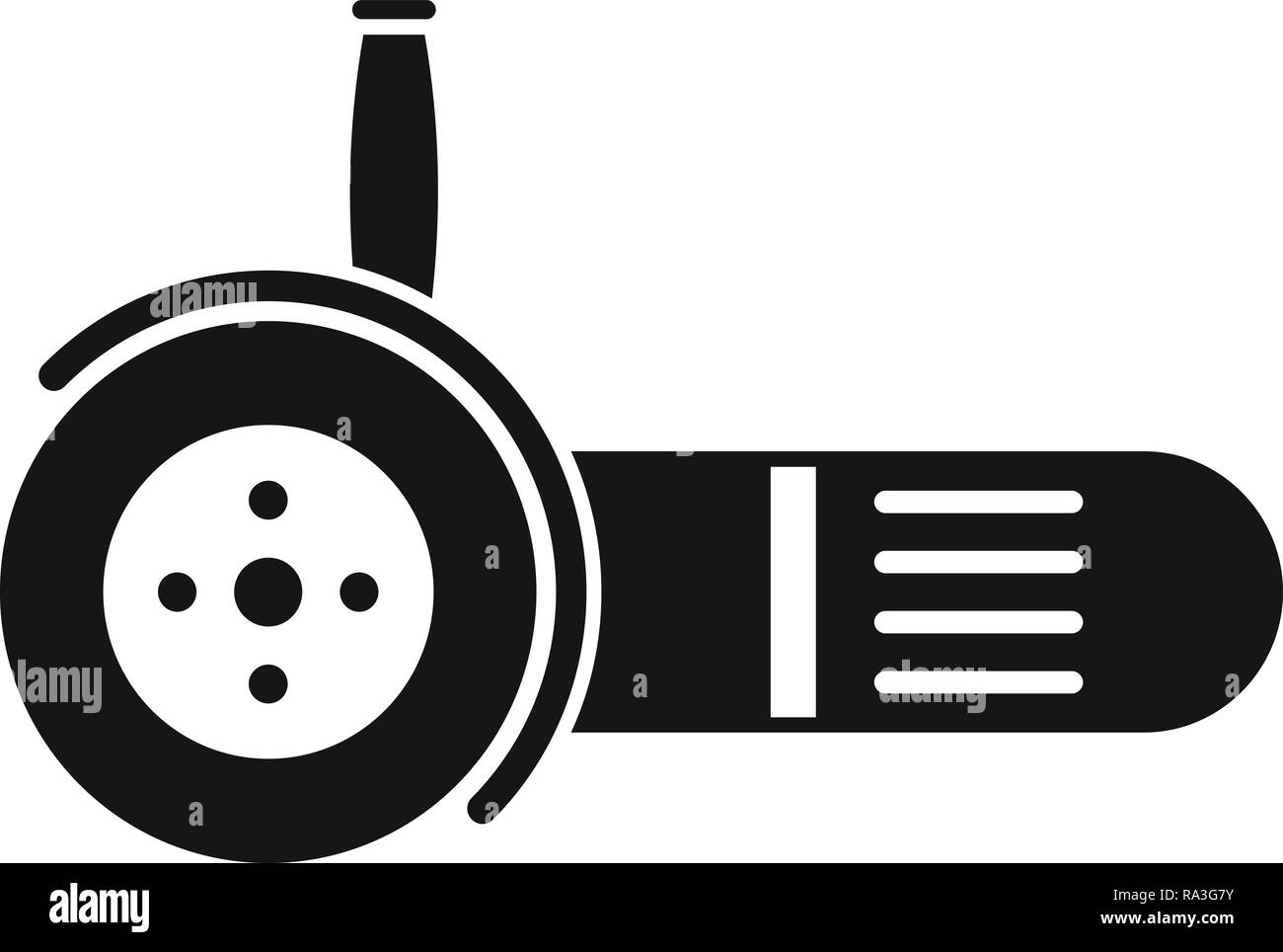 Meuleuse d'angle électrique icône. Simple illustration de meuleuse d ...