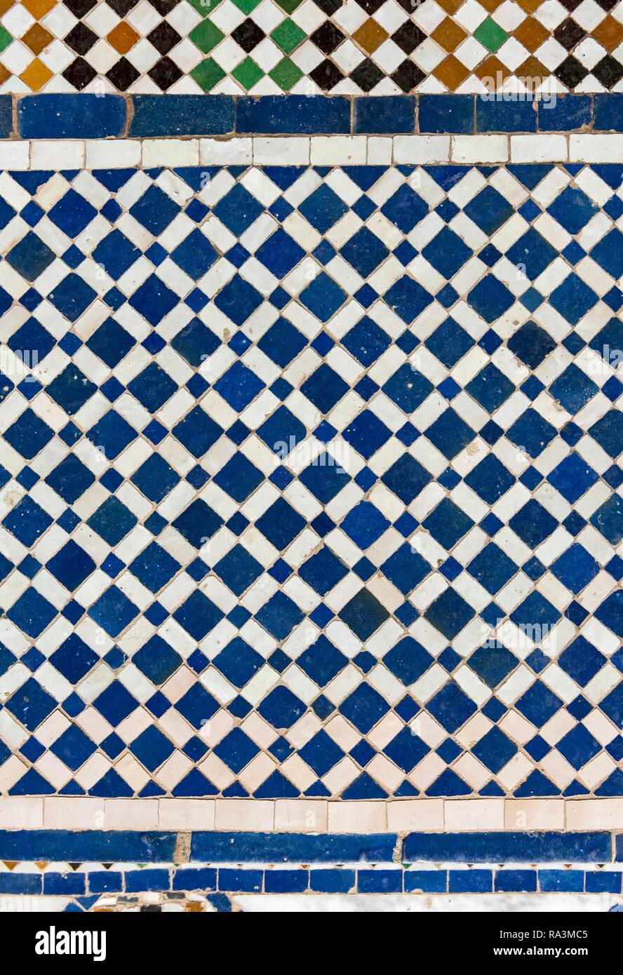 Close-up de mosaïque zellige , Marrakech, Maroc Photo Stock - Alamy