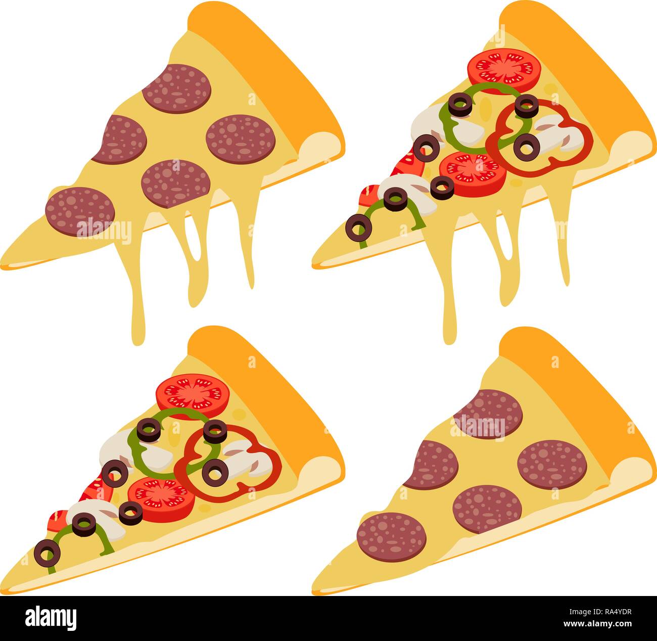Tranche de classic original italien frais et pizza au Pepperoni pizza ...