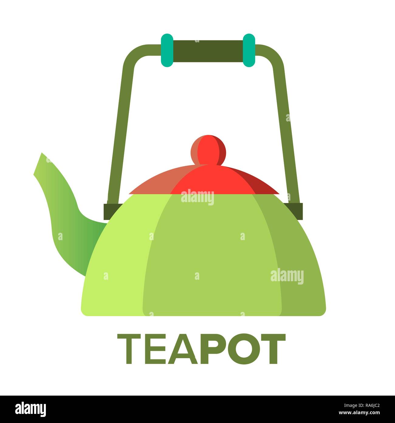 Théière électrique vecteur. Cérémonie du thé Partie Symbole. En métal ...