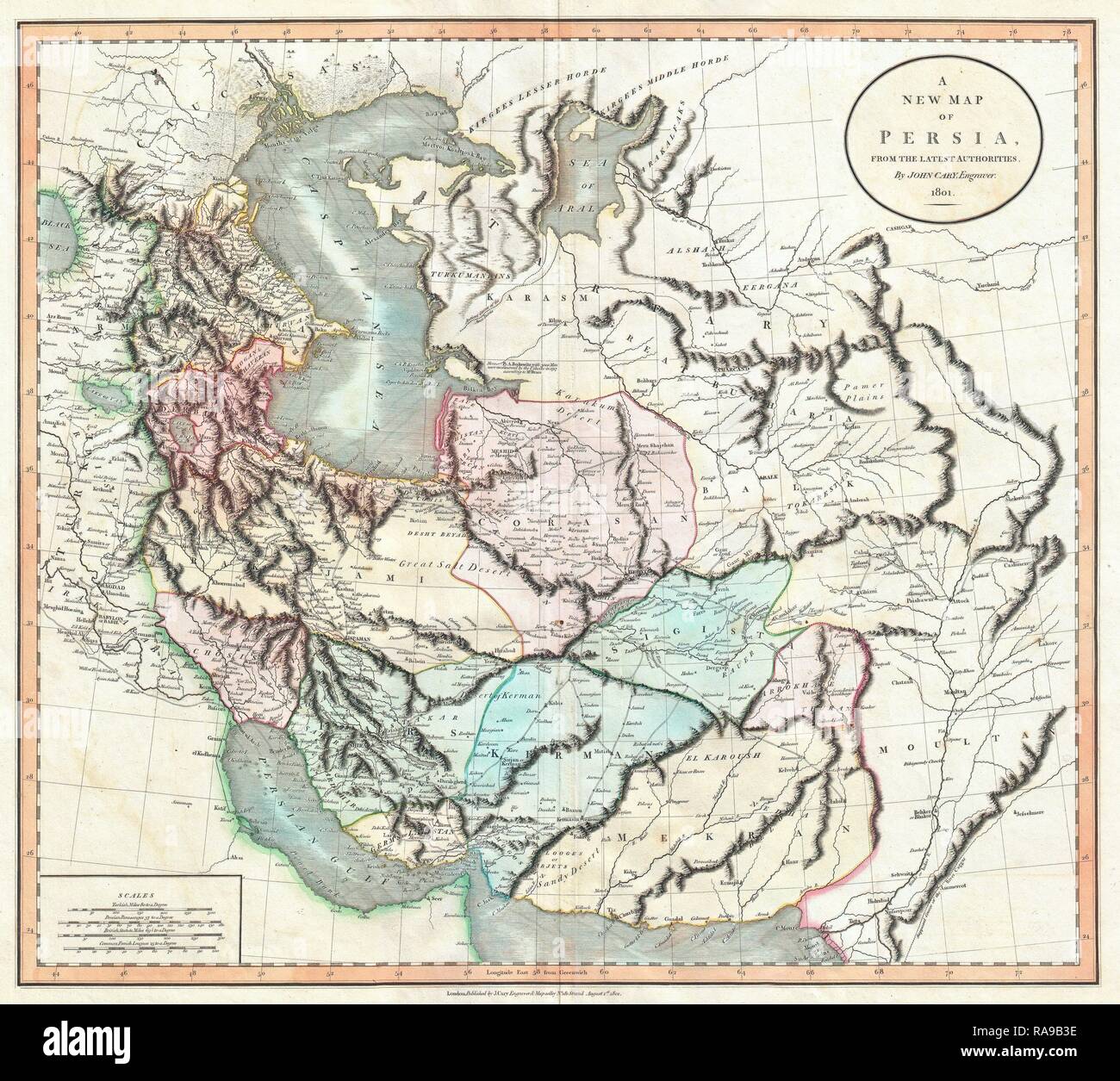 1801 carte de la perse en iran Banque de photographies et d’images à ...