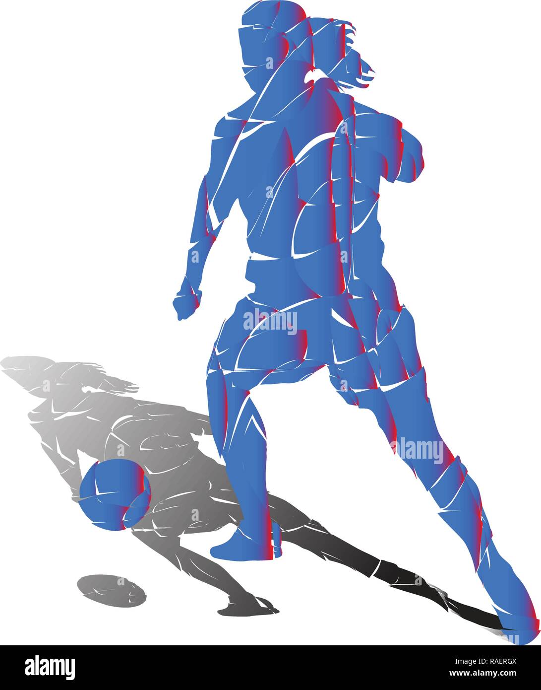 Femme Joueur De Football Silhouette Banque De Photographies Et Dimages