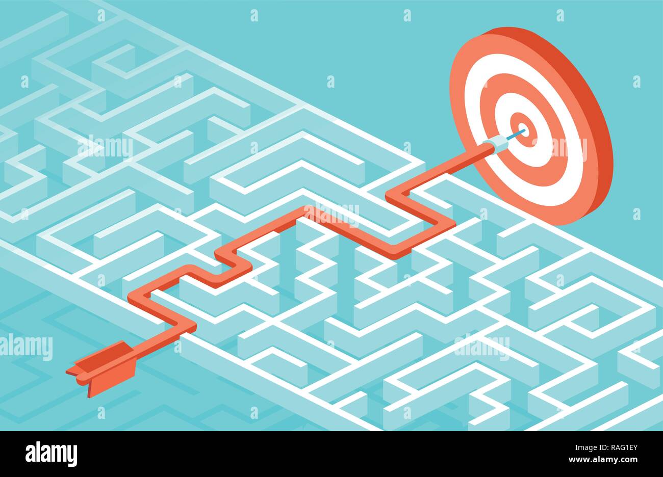 Maze illustration Banque d'images vectorielles - Alamy