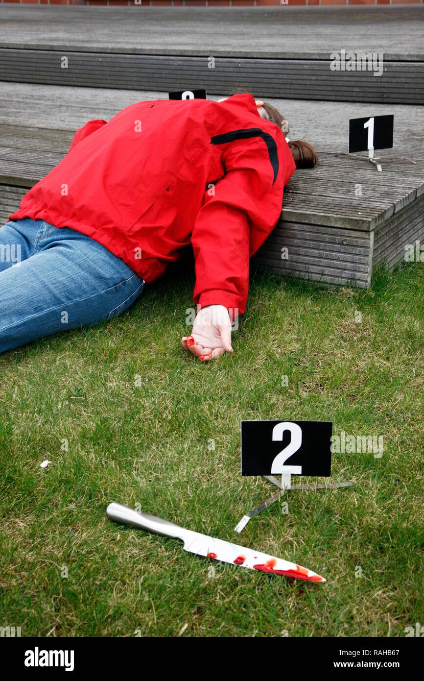 Crime policiers meurtres sur les lieux du crime Banque de photographies ...