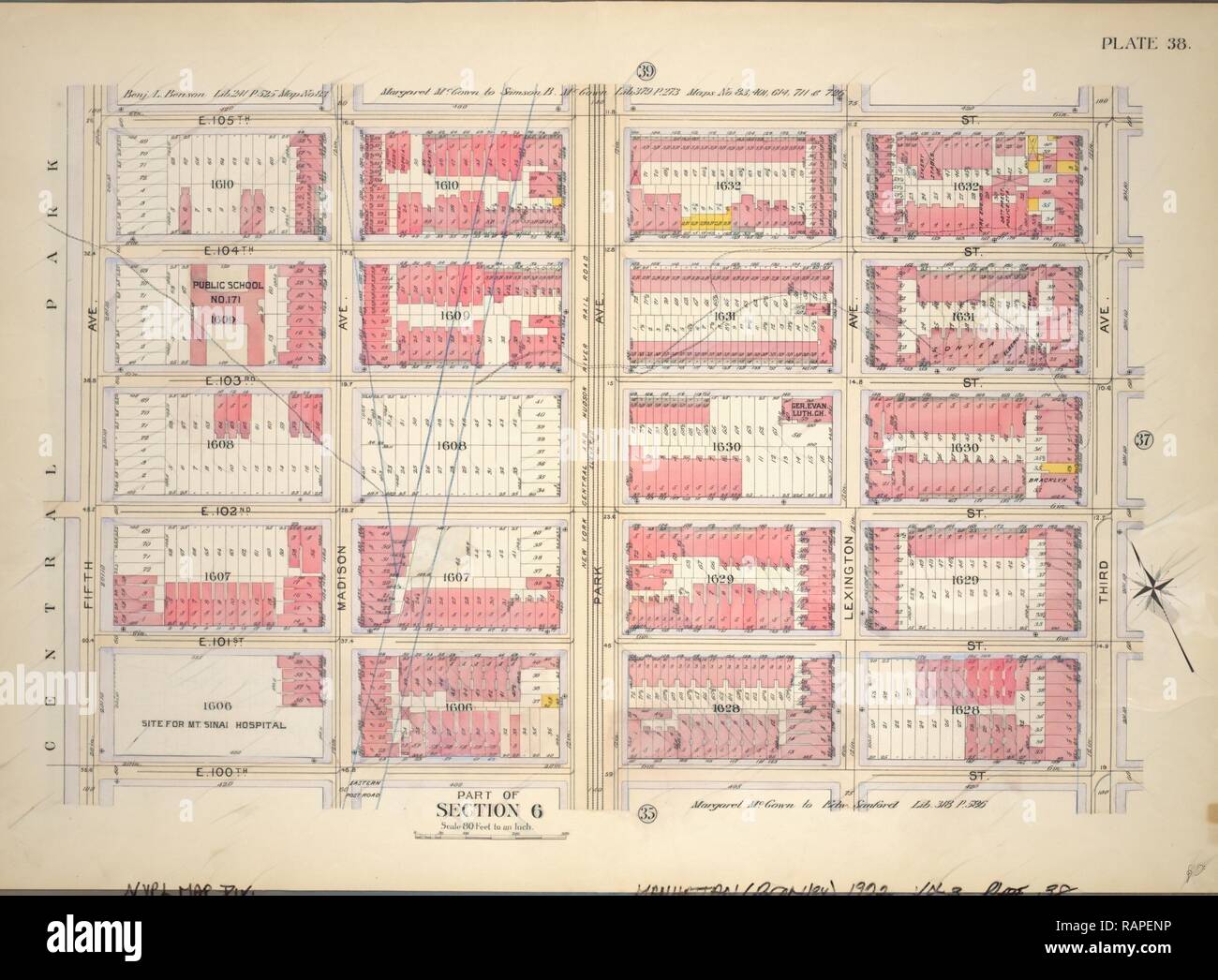 E 100ème rue et première avenue Banque de photographies et d’images à ...