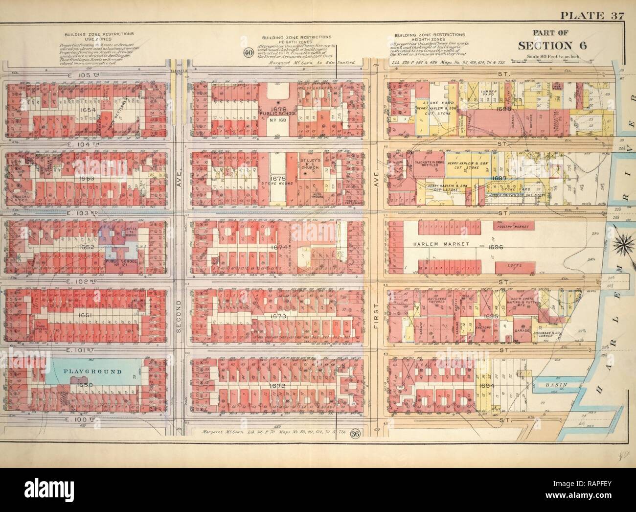 E 100ème rue et première avenue Banque de photographies et d’images à ...