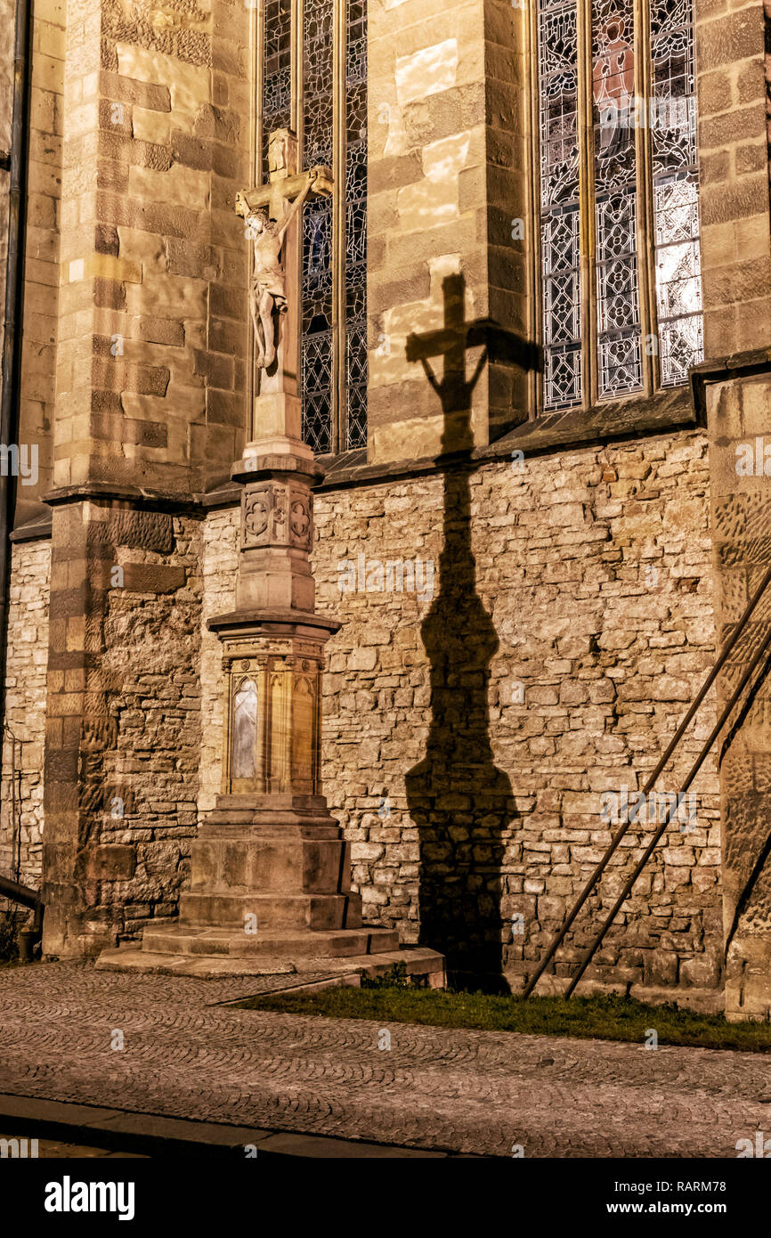La crucifixion de Jésus Christ, l'église de Saint Moritz à Kromeriz ...