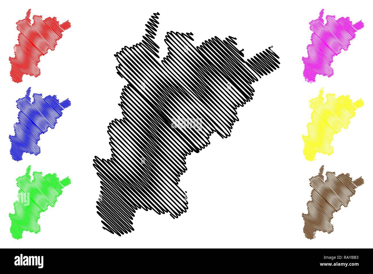 Uri (Cantons de Suisse, cantons, Confédération) map vector illustration ...