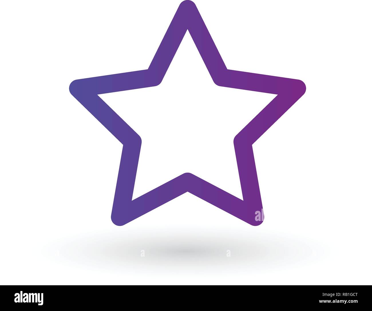 L'icône de la ligne Star favorite, contours logo vector illustration ...