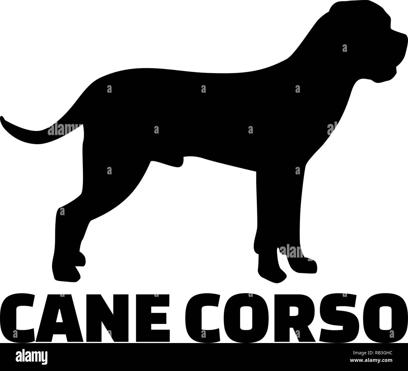 Cane corso logo Banque d'images noir et blanc - Alamy