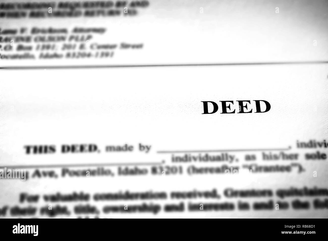 Certificat de transfert de propriété Banque de photographies et d ...