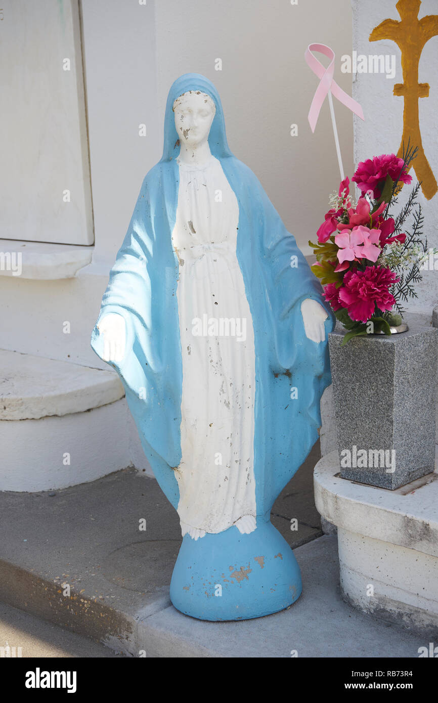 Statue de la Vierge Marie, St Louis, cimetière, New Orleans, Louisiane ...