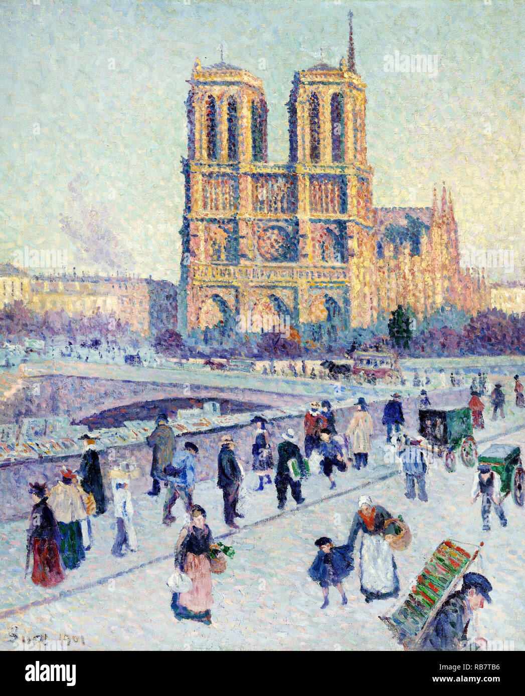 Maximilien Luce, le Quai Saint-Michel et Notre-Dame 1901 Huile sur ...