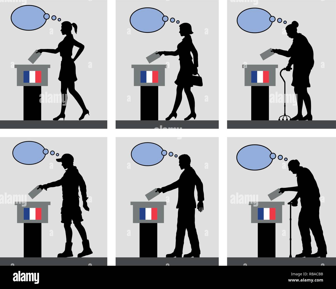 Vote à paris Banque d'images vectorielles - Alamy