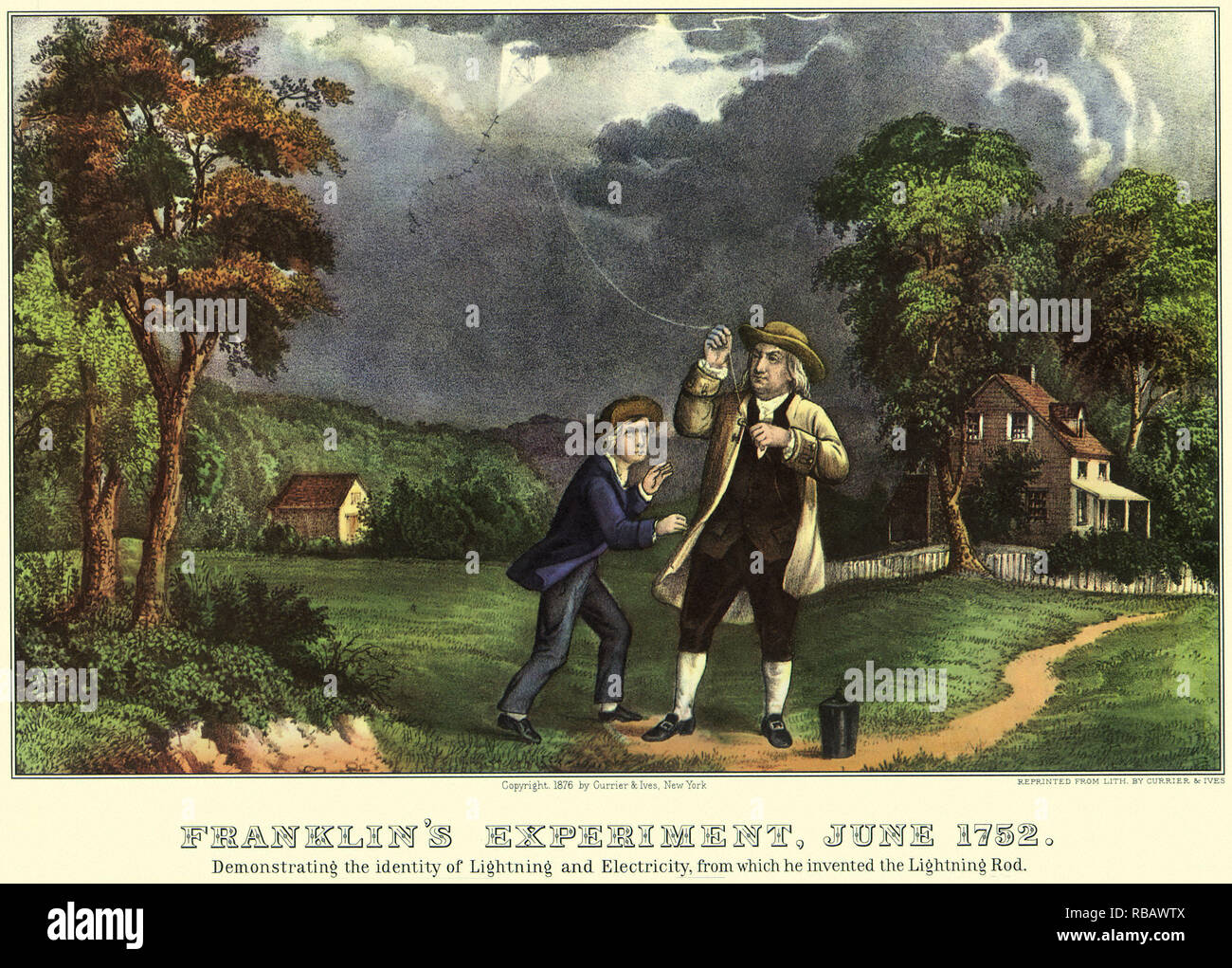 Benjamin franklin cerf volant Banque de photographies et d’images à ...