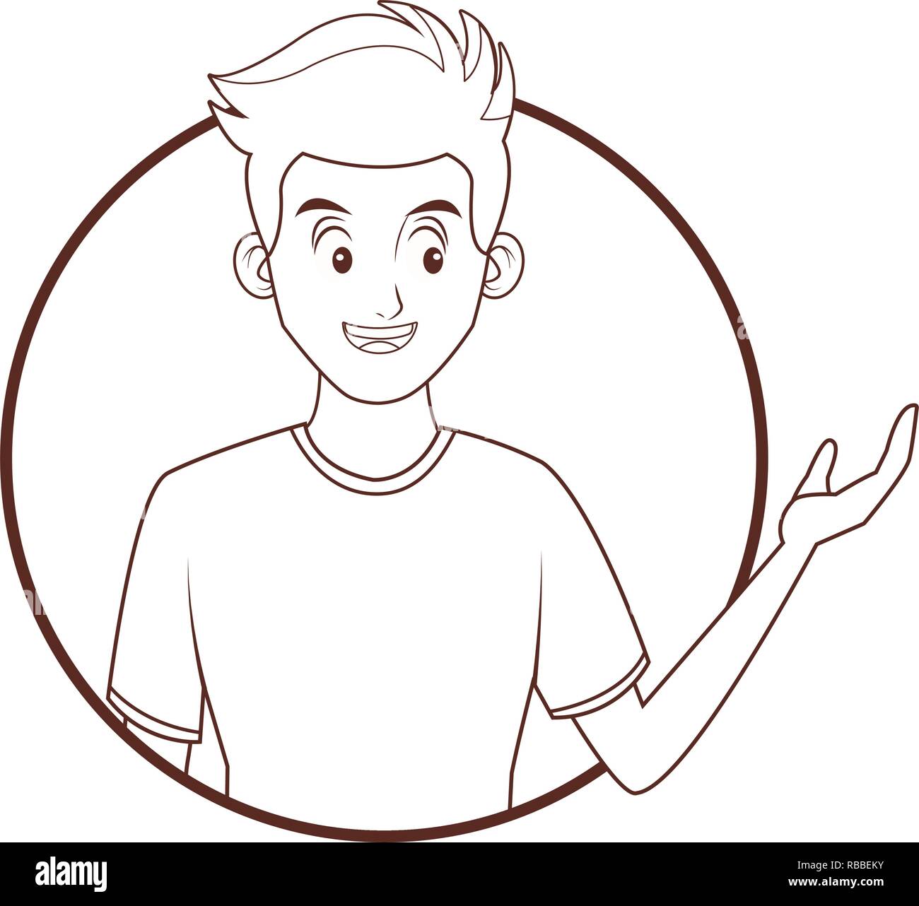 Jeune homme cartoon Image Vectorielle Stock - Alamy
