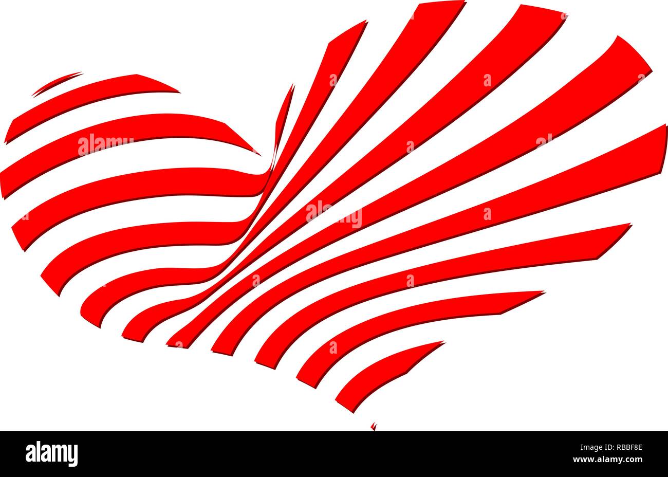 Icône de cœur rouge. Romantique, symbole de l'amour, passion, mariage ...