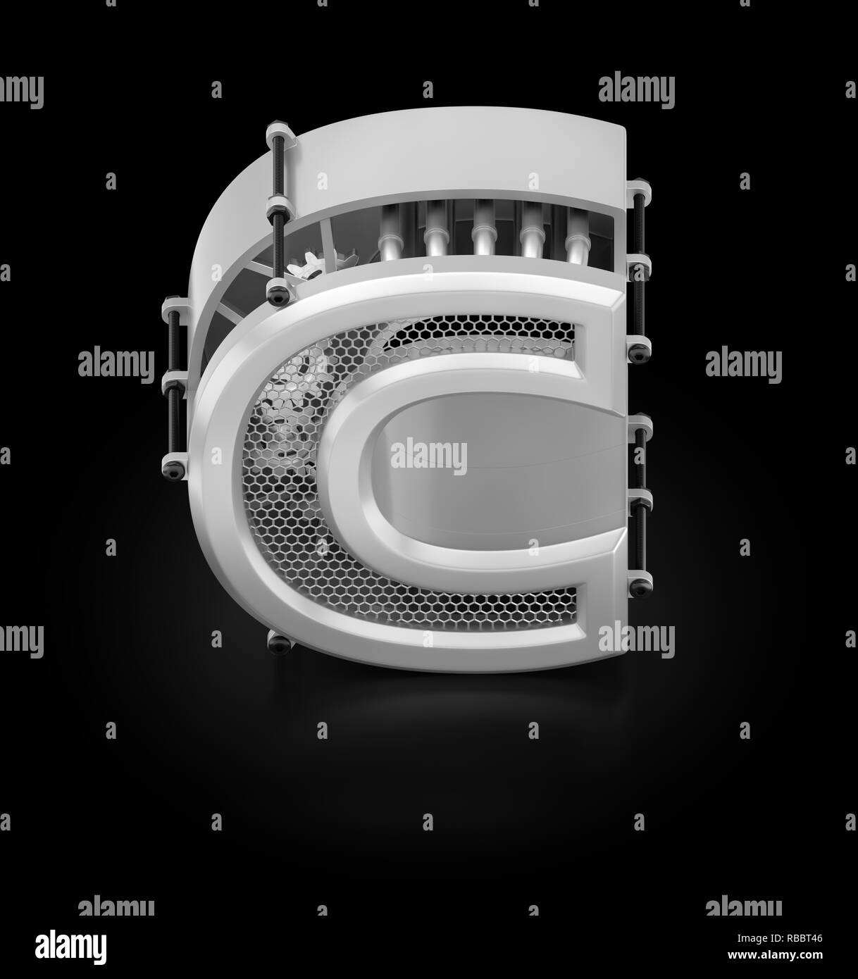 Isometric alphabet font Banque de photographies et d’images à haute ...