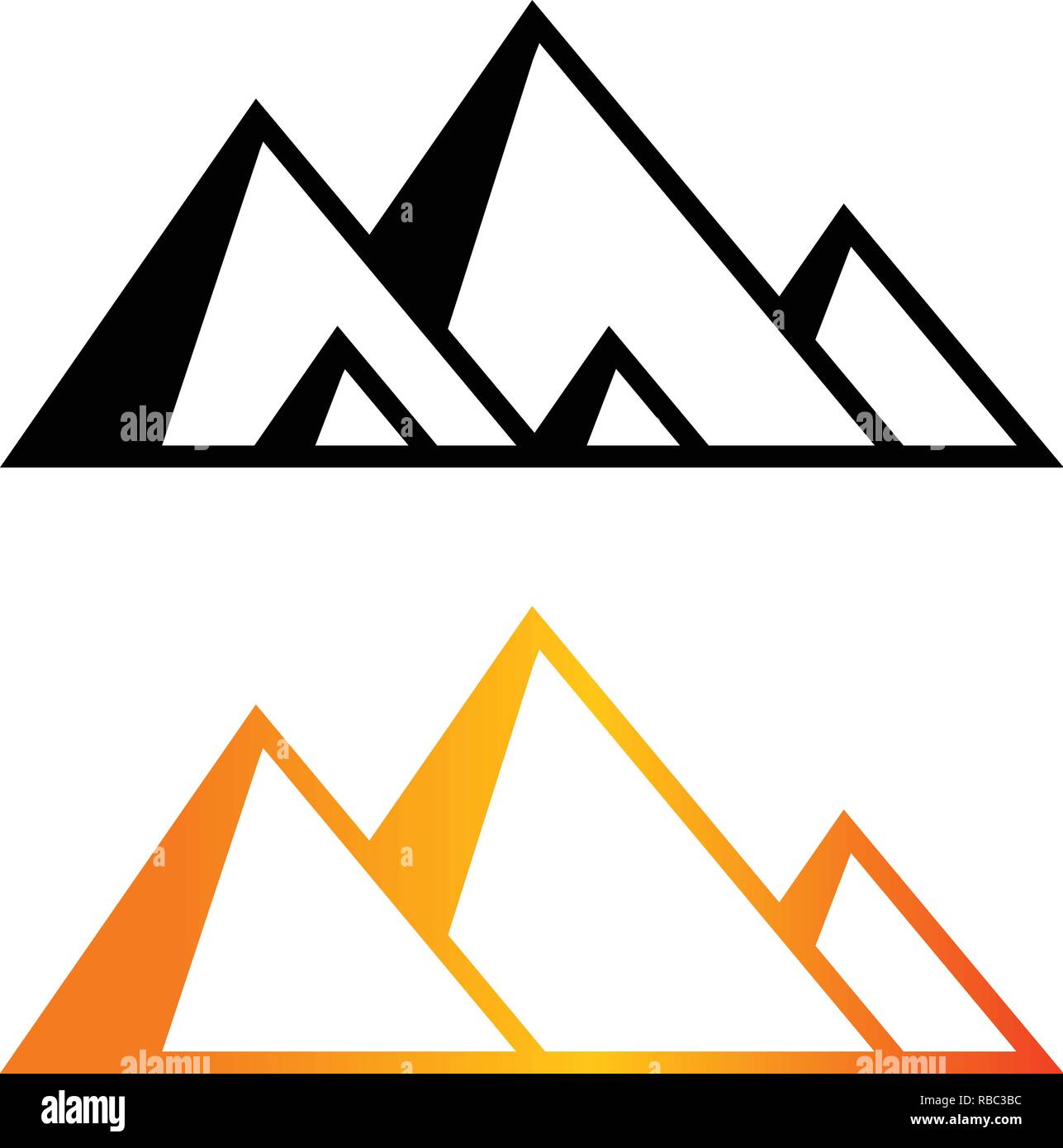 Grande pyramide de Gizeh, logo et l'icône vector art design Image ...