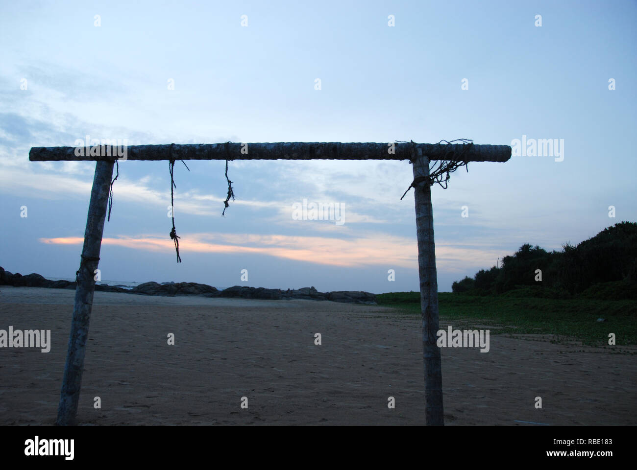 Structure de plage en bois Banque de photographies et d’images à haute ...