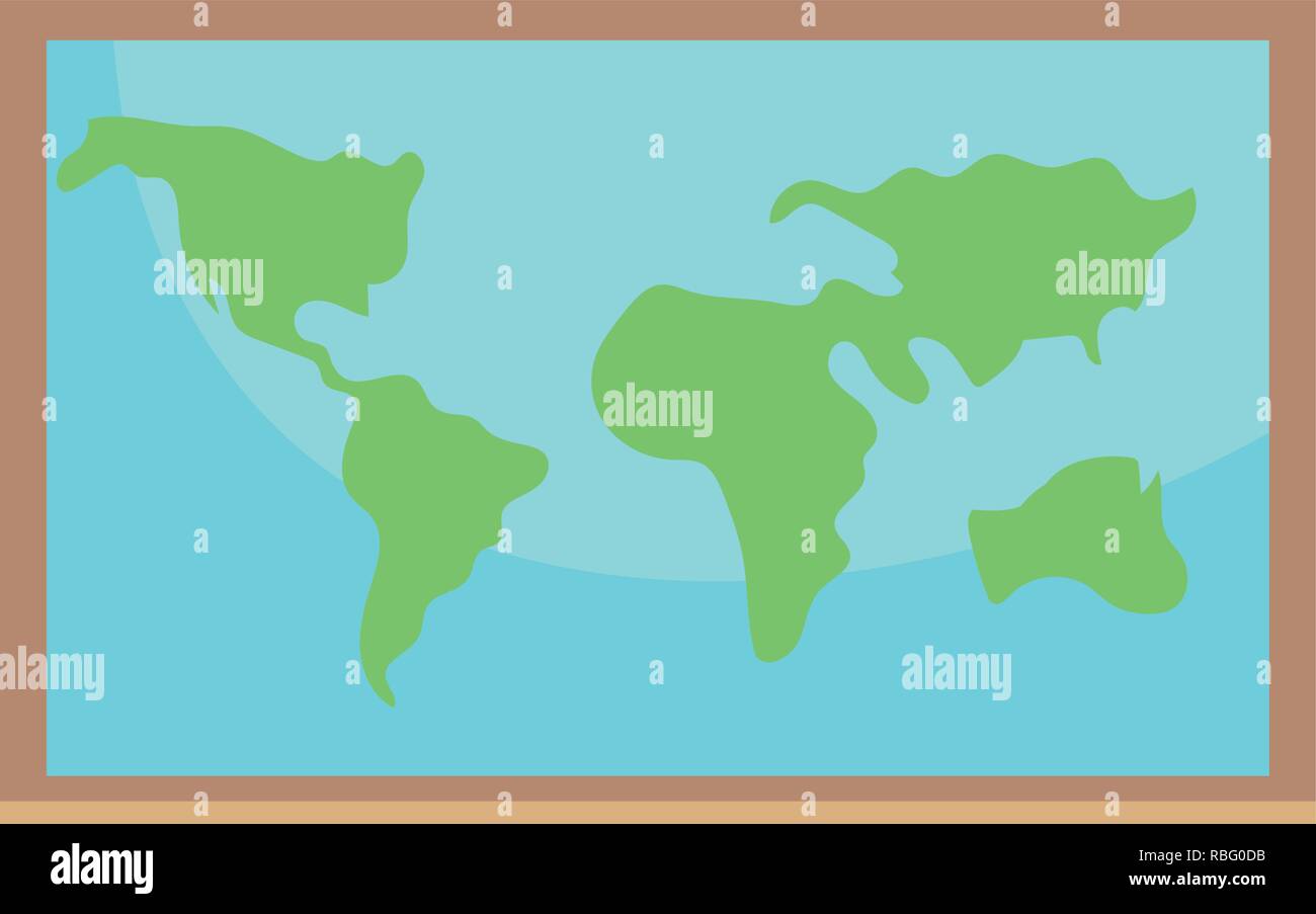 Carte du monde cartoon Image Vectorielle Stock - Alamy