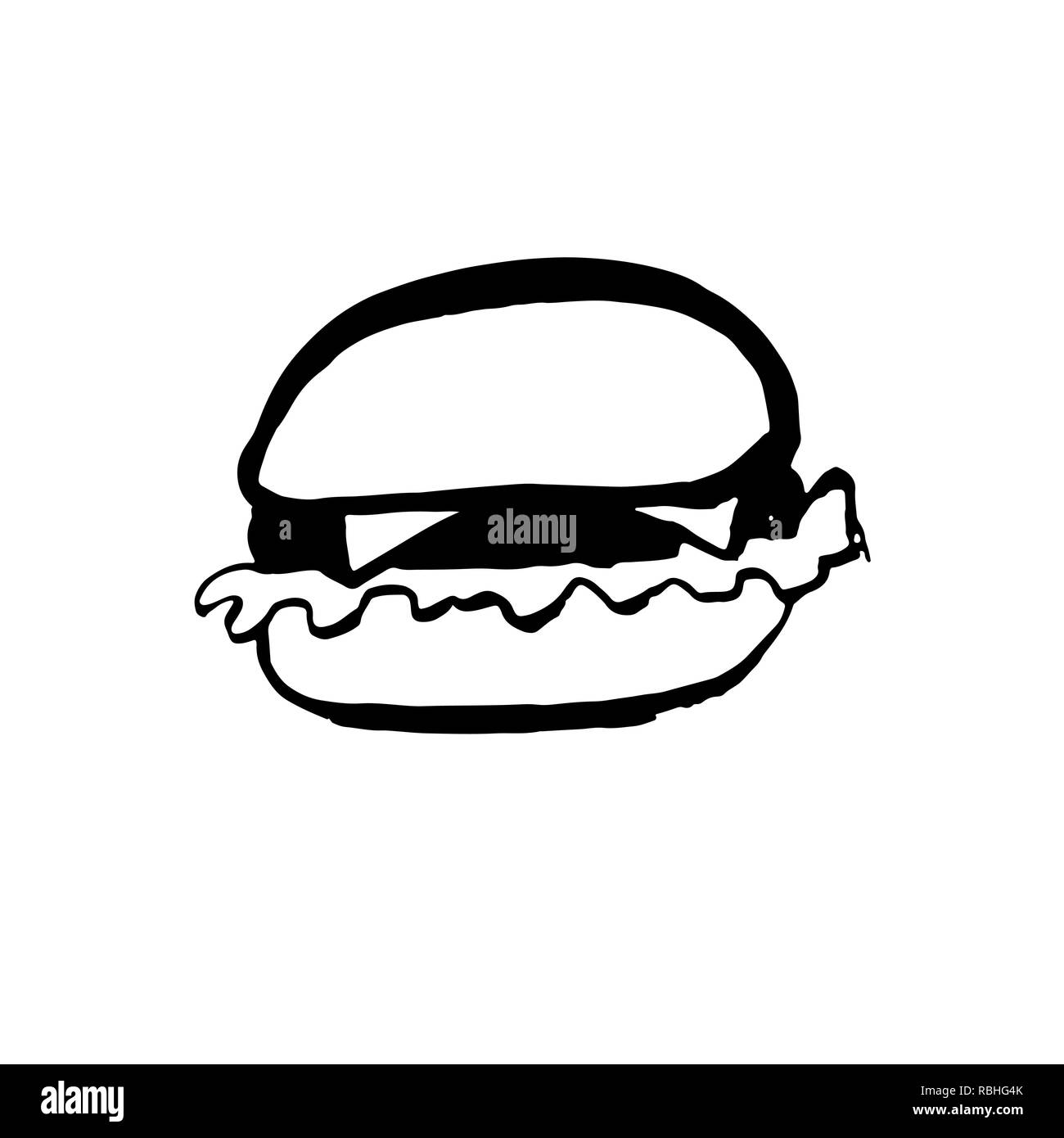 Vecteur de burger Banque d'images vectorielles - Alamy