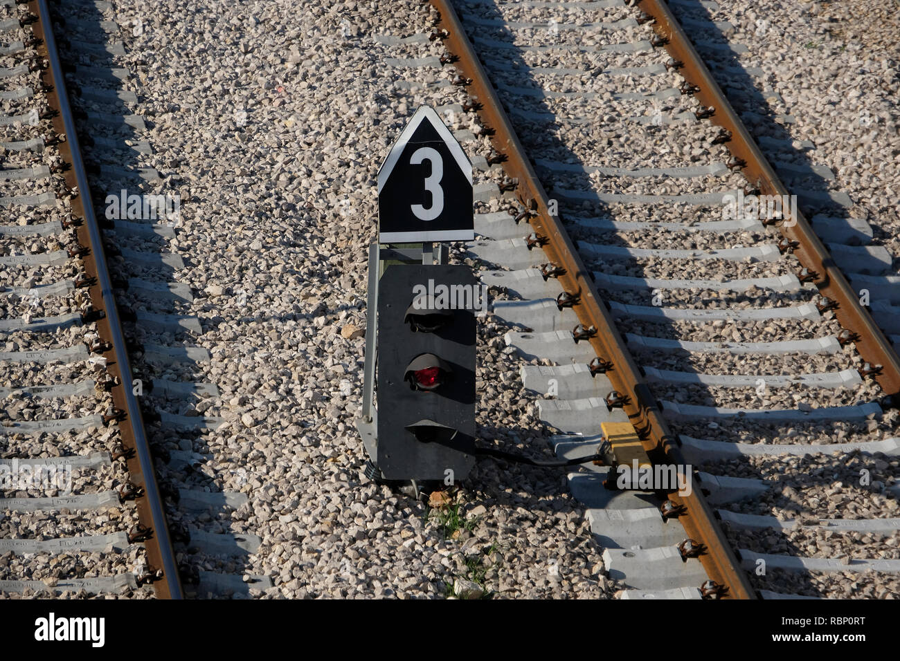 Light railway signal Banque de photographies et d’images à haute ...