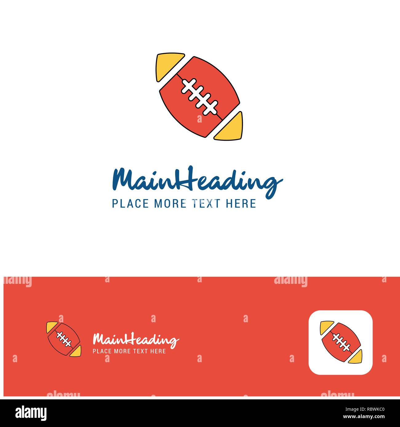 Ballon de Rugby Création Logo Design. Logo couleur télévision place ...