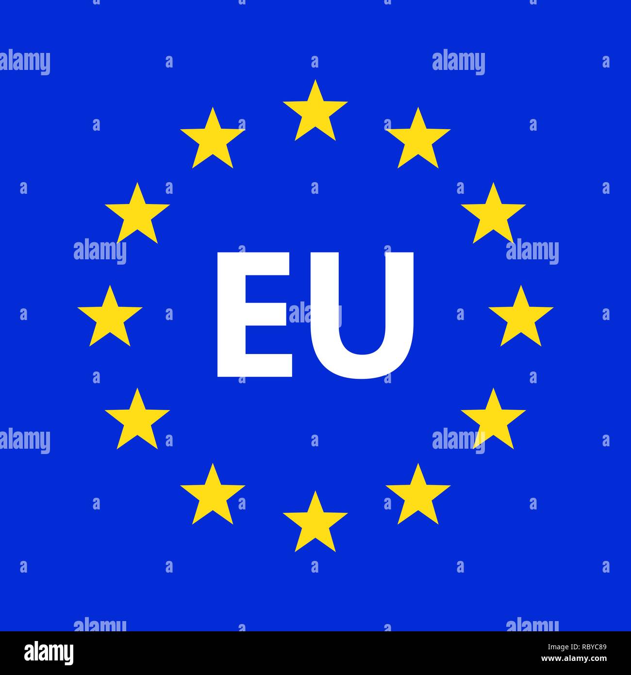 Logo de l'Union européenne. Vector illustration. Drapeau de l'UE avec l ...