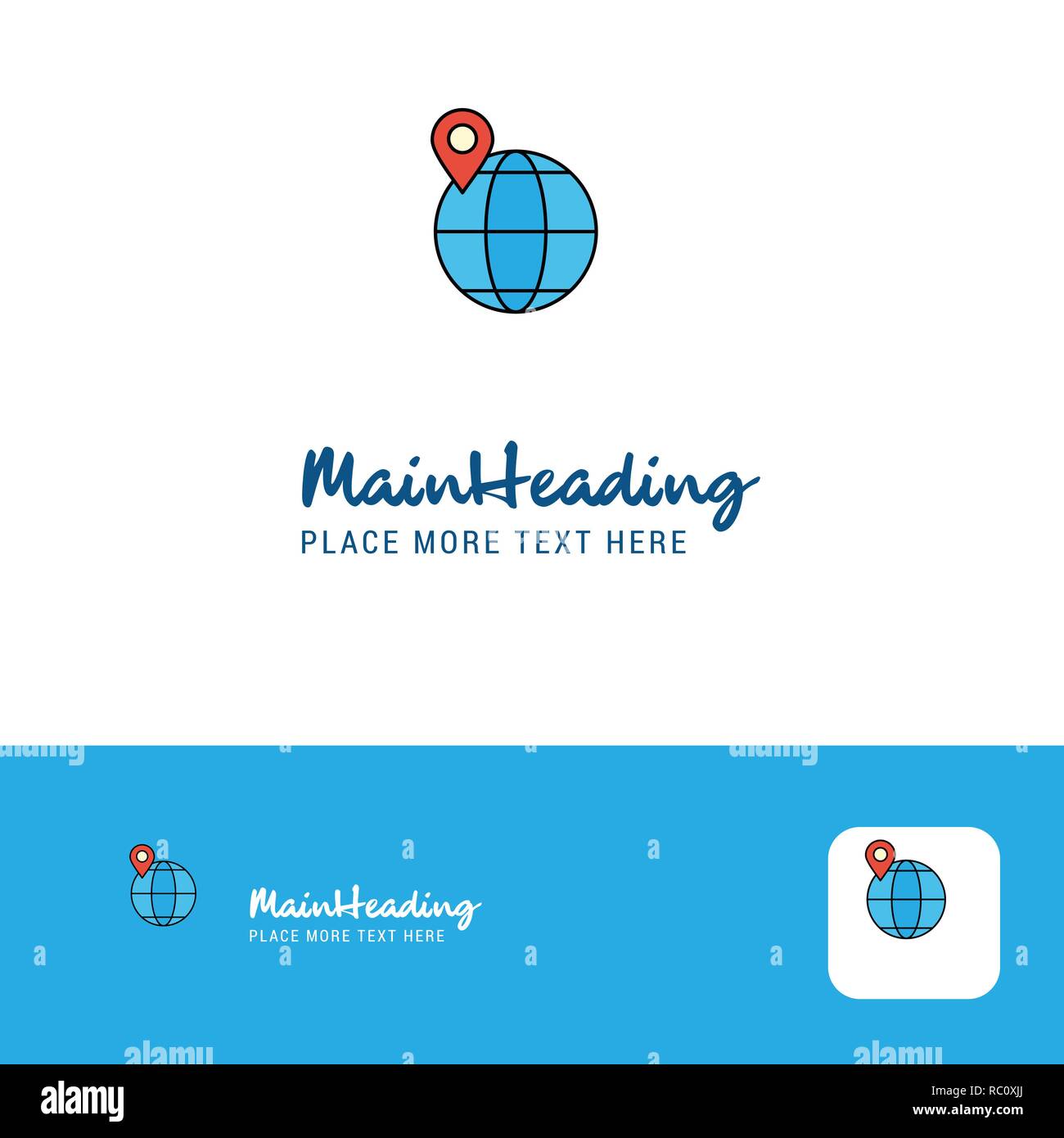 Creative Carte situation Logo Design. Logo couleur télévision place ...