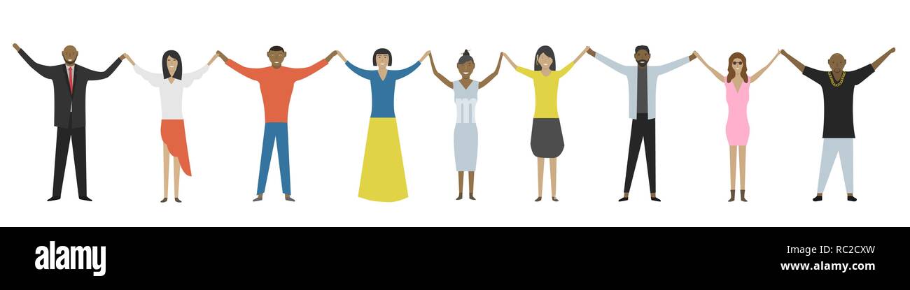 Les blancs et les Noirs. Non au racisme, l'égalité des chances. Autre ...