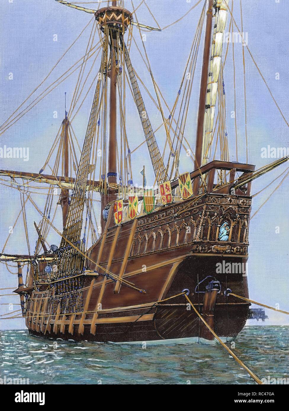 Saint mary ship america decouvrir phare de juan de la cosa Banque de ...