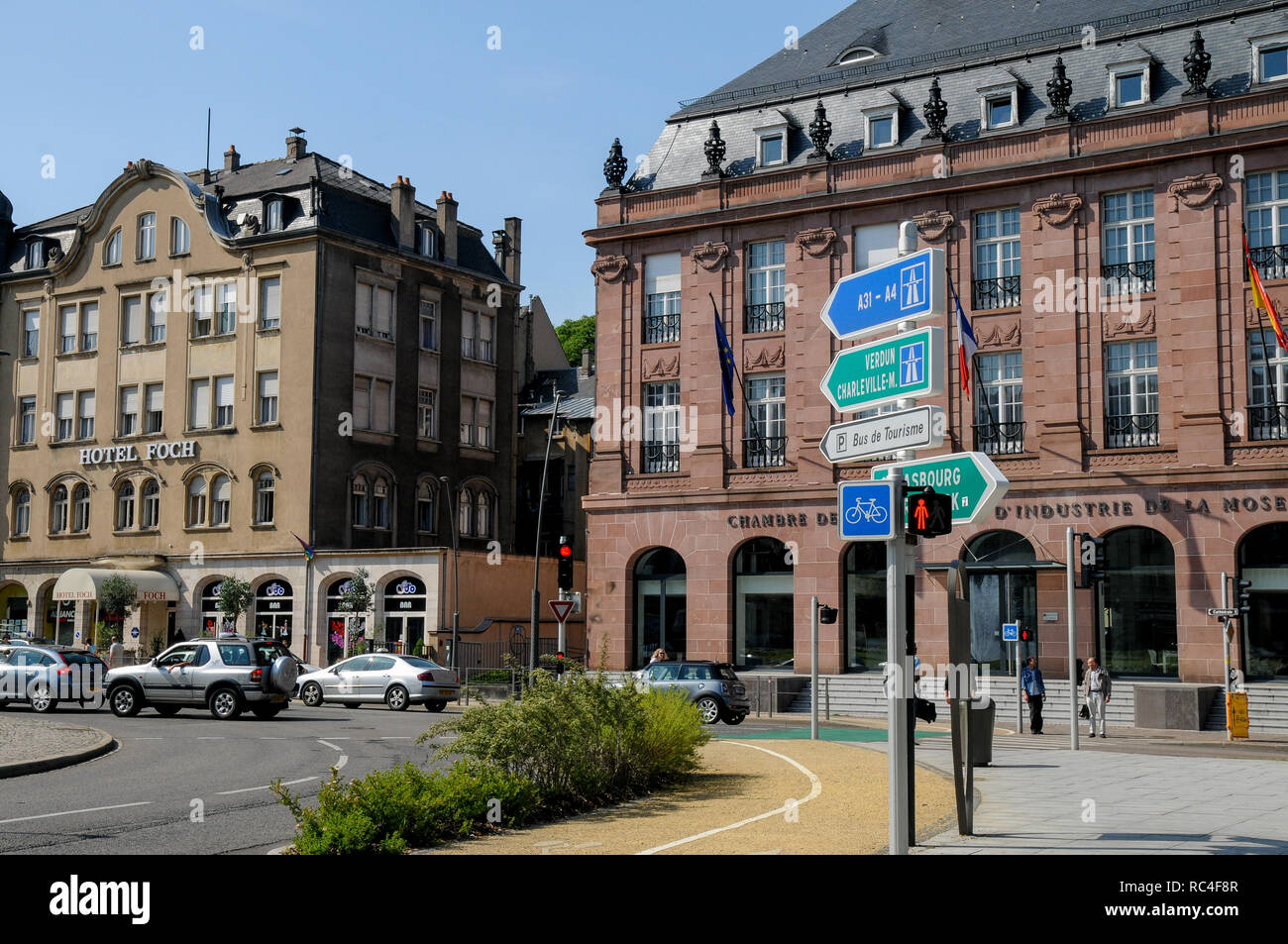Vue générale du centre-ville, Metz, Lorraine, France Photo Stock - Alamy