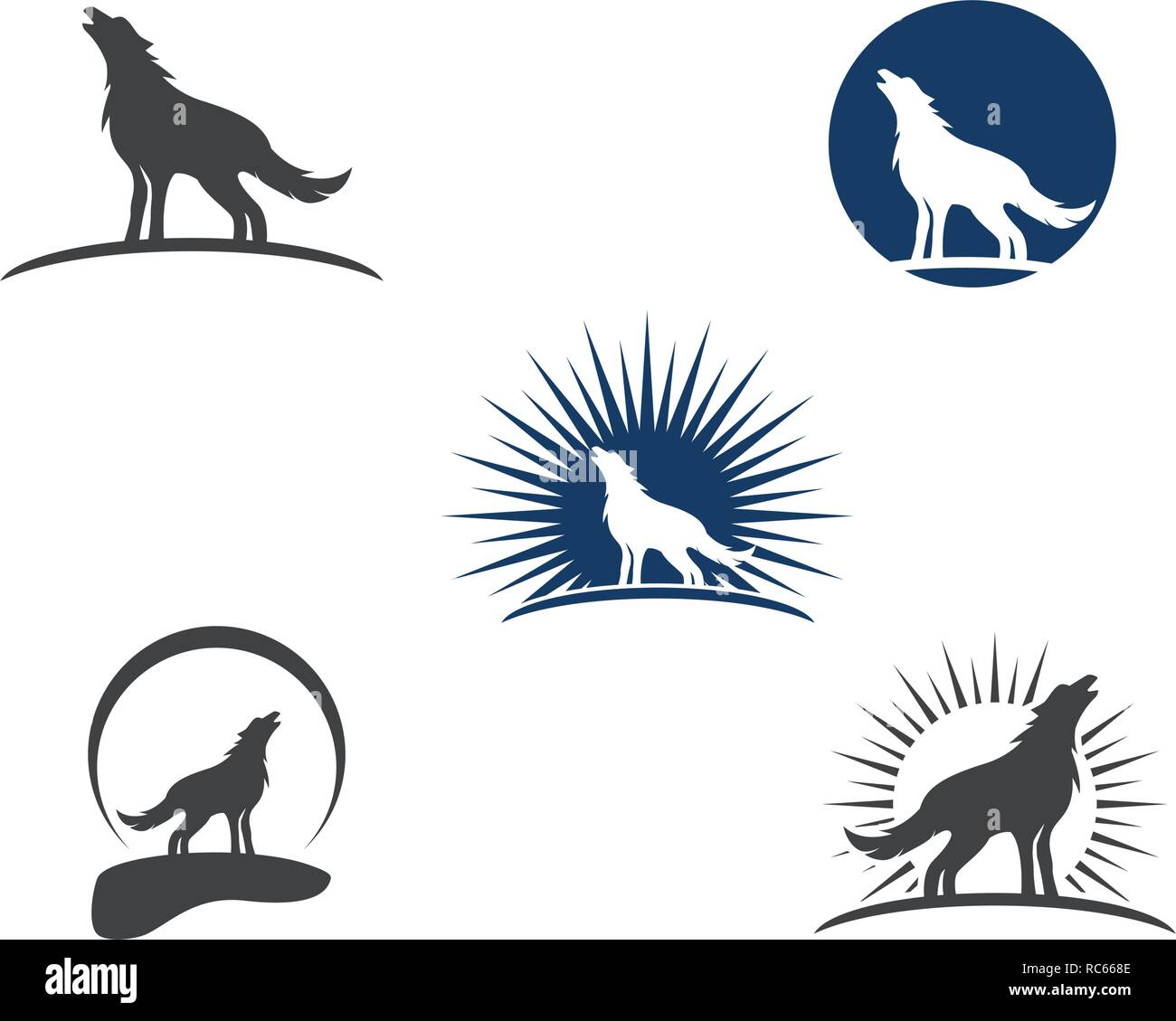 Loup Husky Banque d'images vectorielles - Alamy