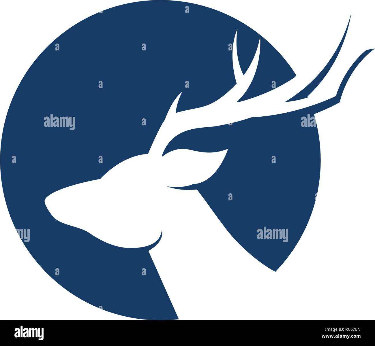 Logo et art de la tête de cerf Banque de photographies et d’images à ...