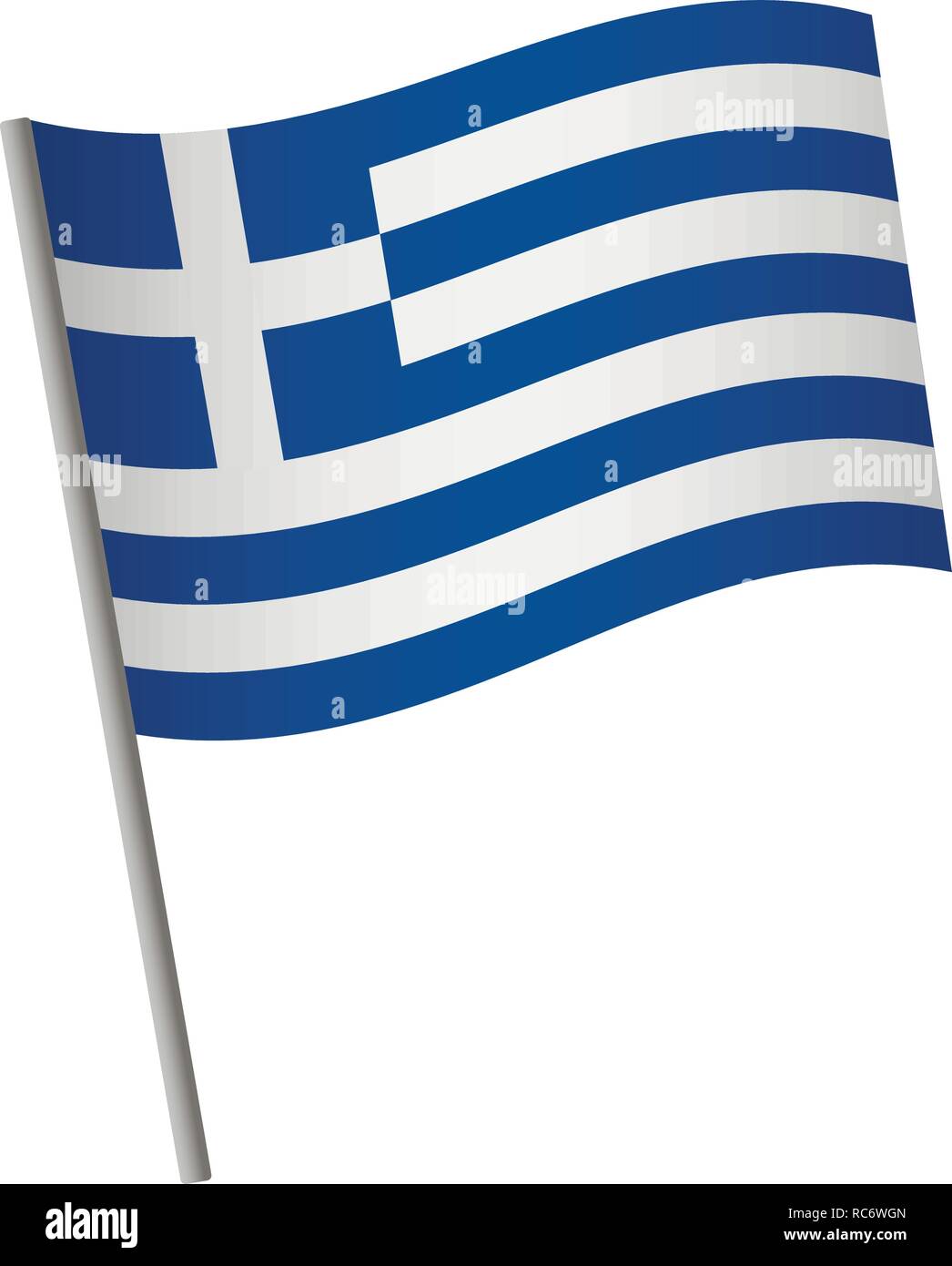 L'icône du drapeau de la Grèce. Drapeau national de la Grèce sur un ...