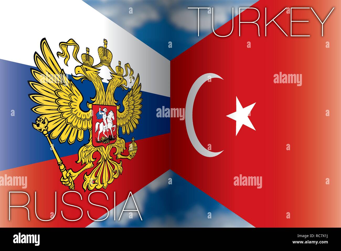 Russia vs turkey Banque d'images vectorielles - Alamy