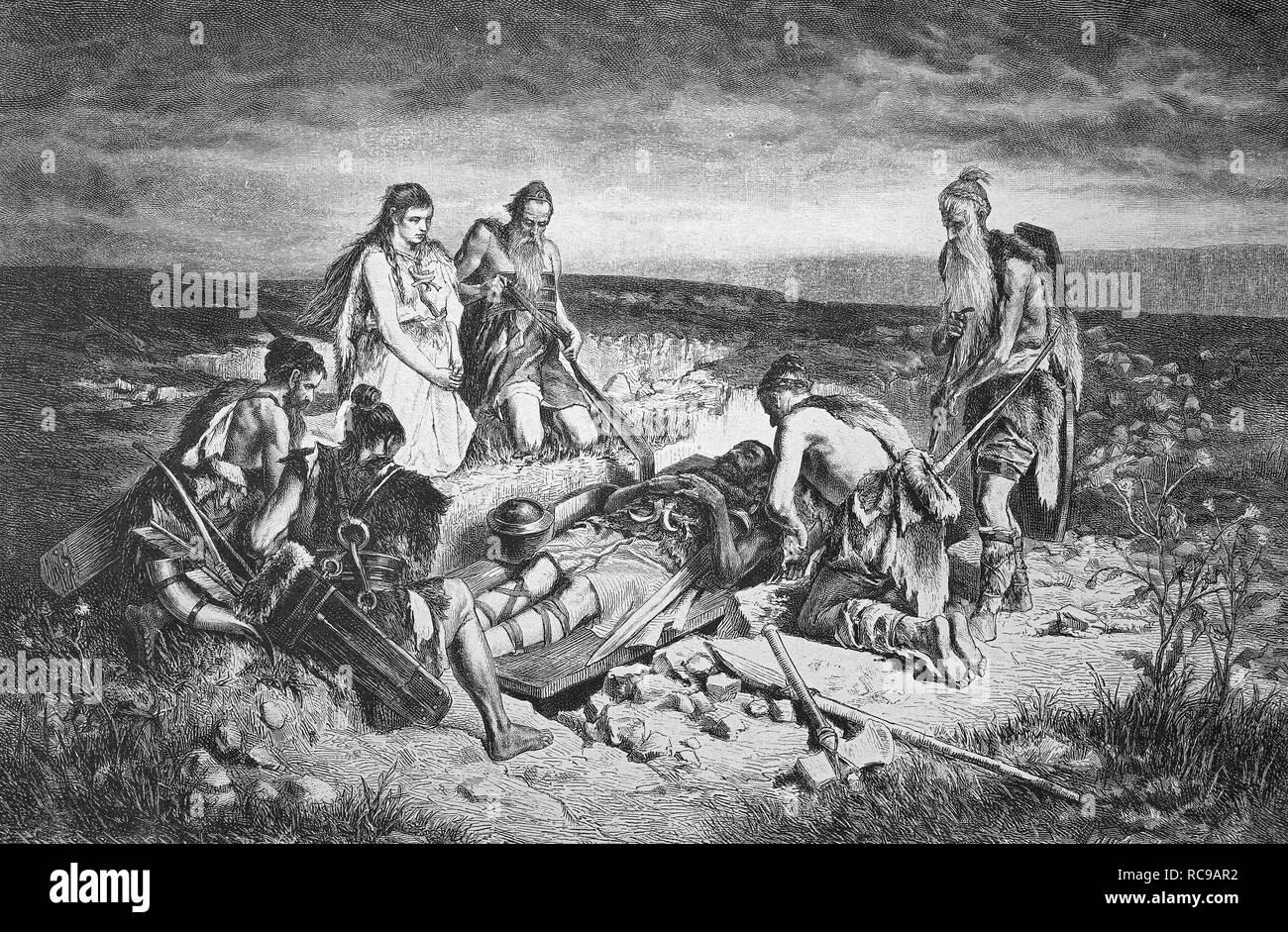 Peuple germanique Banque d'images noir et blanc - Alamy