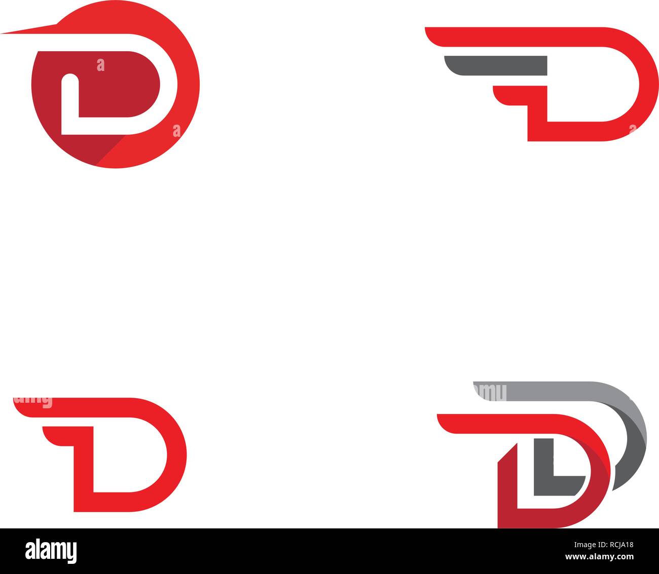 Lettre d logo Banque d'images vectorielles - Alamy