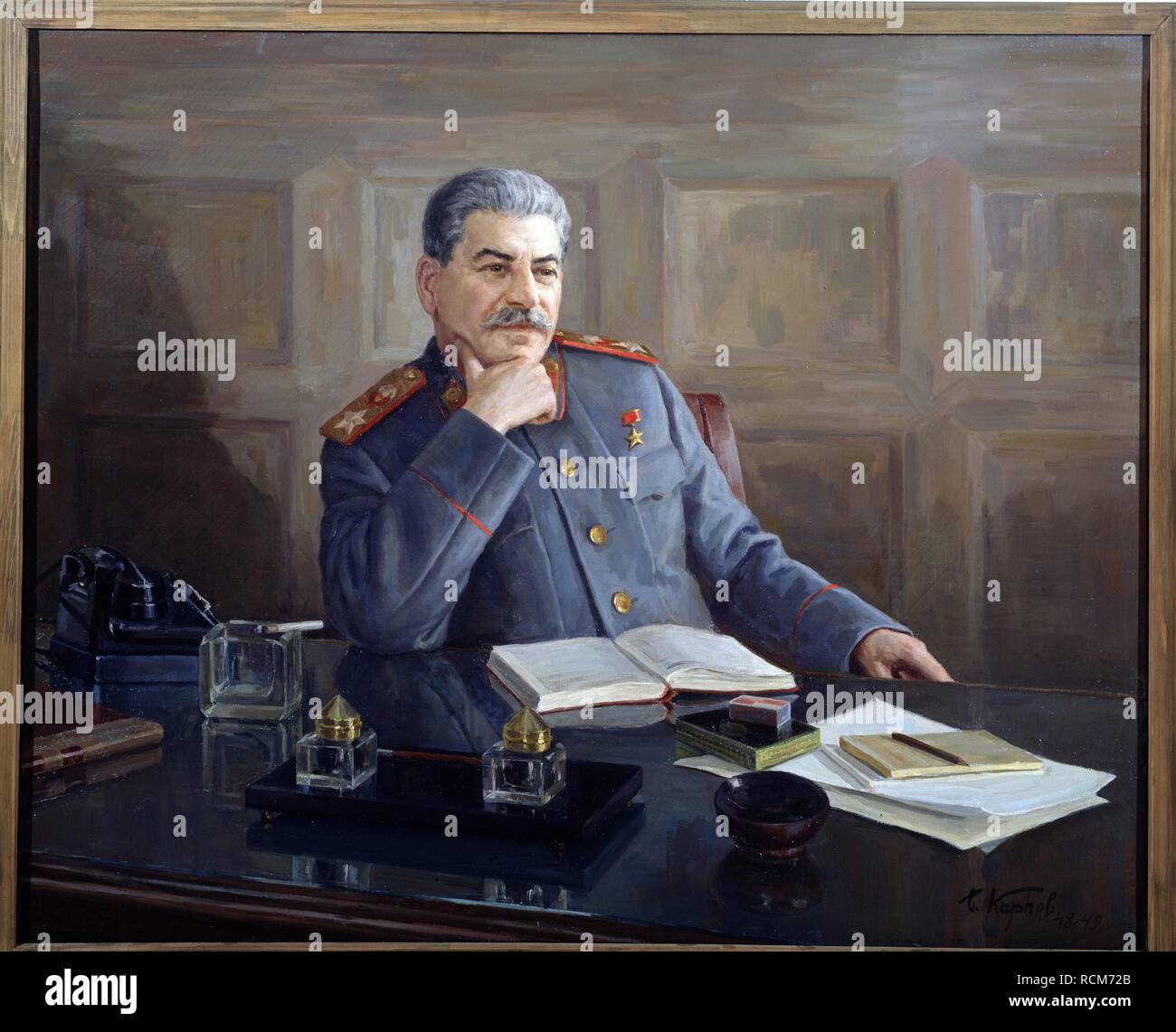 Painting of soviet leader joseph stalin Banque de photographies et d ...