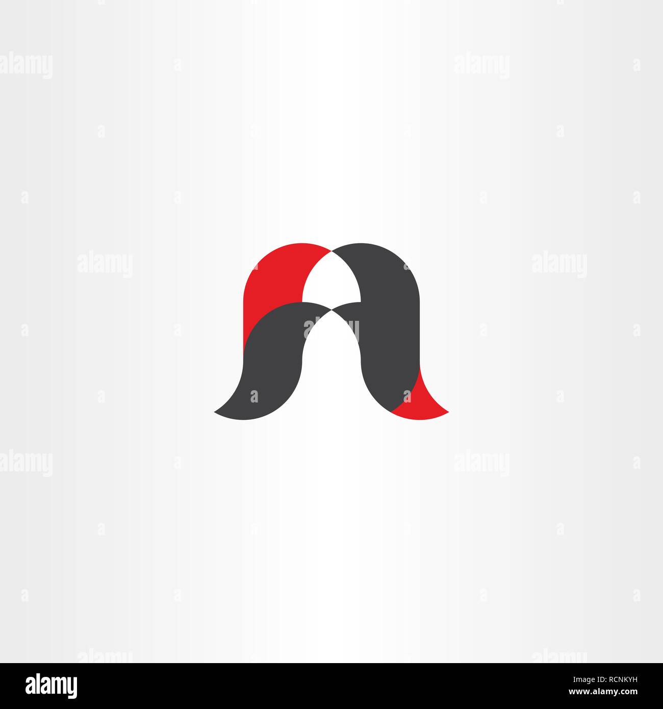 Lettre d'un logo rouge noir symbole icône logotype vectoriel Image ...